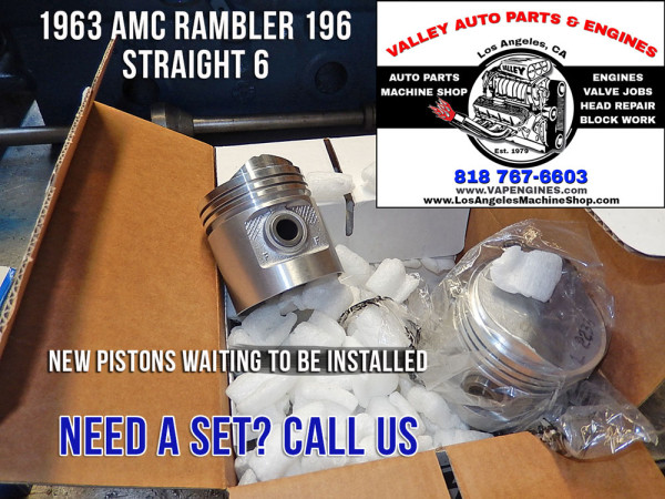 63' AMC Rambler 196 3.2 Remanufactured Engine - Los Angeles Machine ...