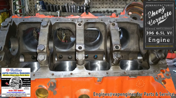 65 Big Block Chevy 396 Remanufactured Engine - Los Angeles Machine Shop ...