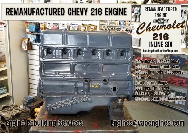 Remanufactured Chevy 216 Engine Builder- Inline 6