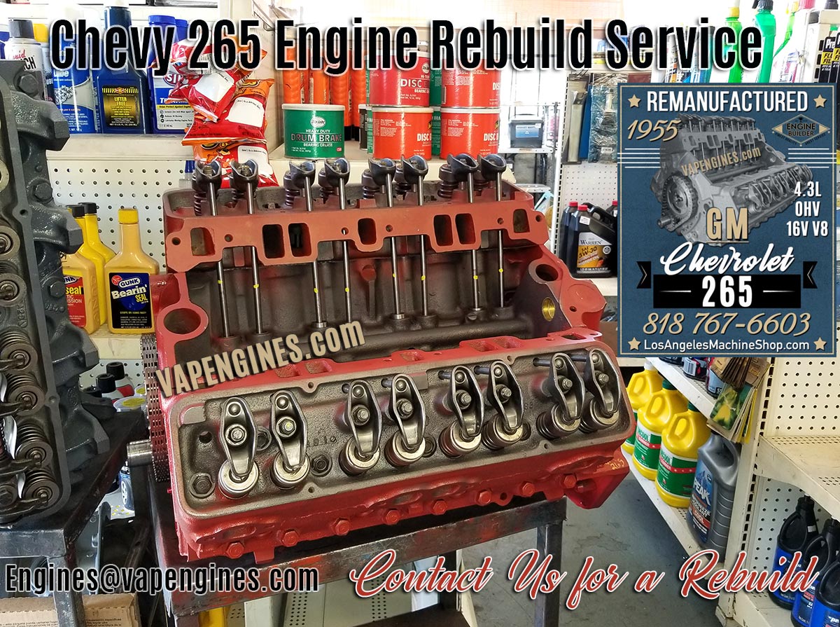 Remanufactured GM Chevy 265 Engine - Photos of the Rebuild.